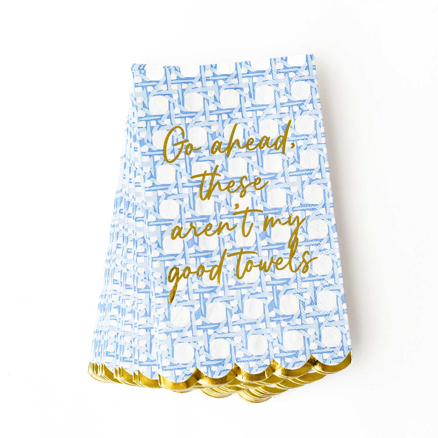 Blue Cane Paper Guest Towel Pack – Gatewood Gingham